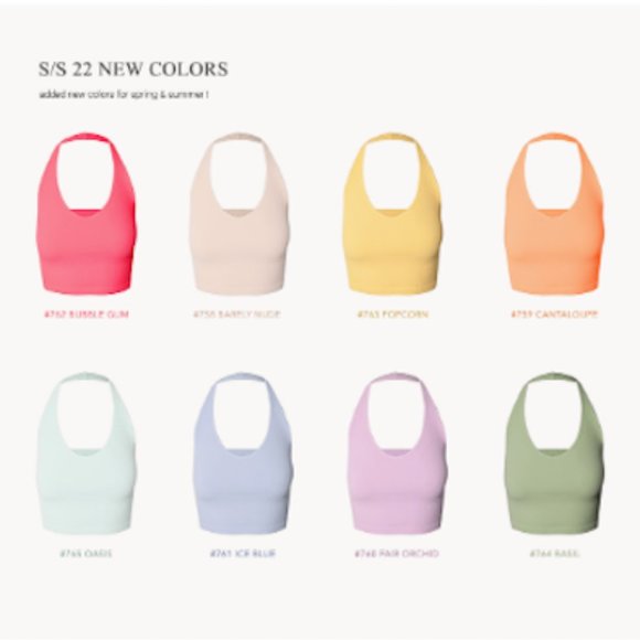 Nikibiki | Tops | New Basil Green Ribbed Vee Neck Crop Halter Top ...